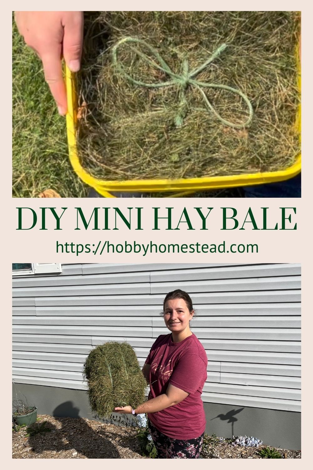 How to Make Mini Hay Bales from Lawn Grass Clippings - Hobby Homestead