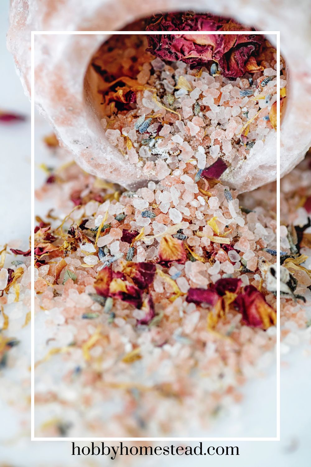 Simple Herbal Bath Salts for a Spa Day at Home - Hobby Homestead